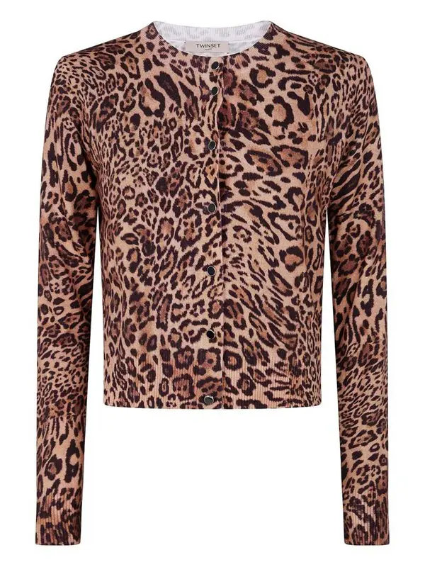 TWINSET Leopard Print Sweater - Brown