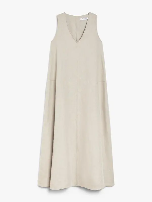 Max Mara Flared Linen Dress - Beige