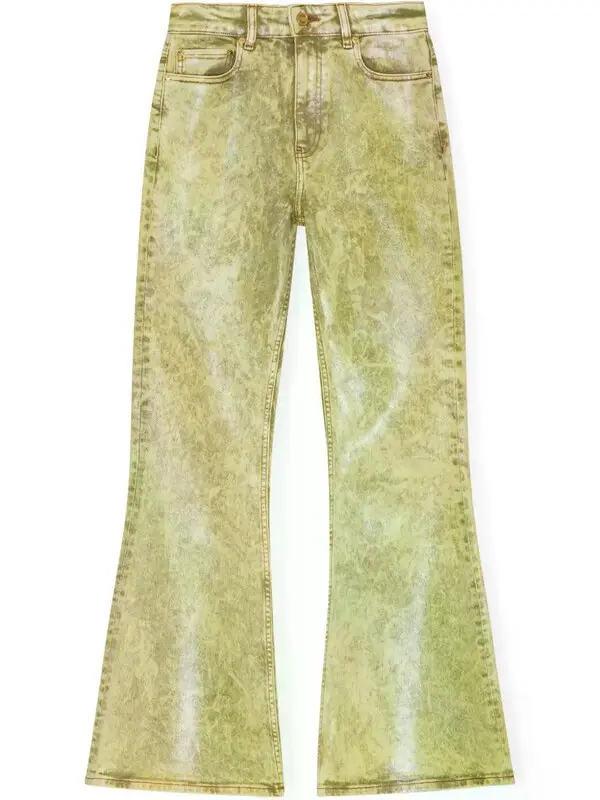 GANNI Bleached-effect Flare Jeans