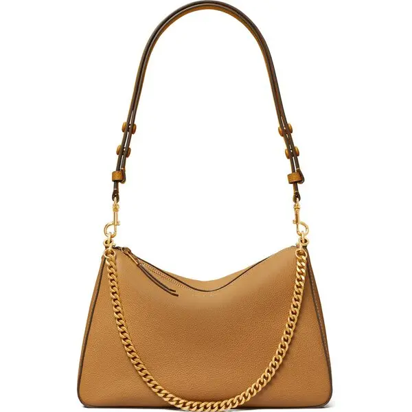 Tory Burch Perry Leather Shoulder Bag - Tiramisu