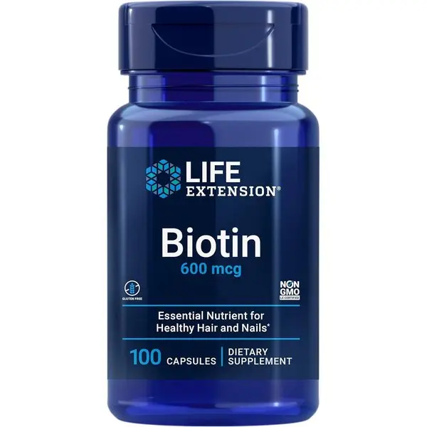 LIFE EXTENSION Biotin 600mcg 100 Capsules