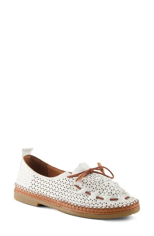 SPRING STEP SHOES Berna Perforated Loafer - White