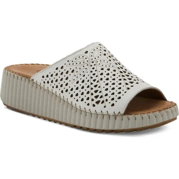 SPRING STEP SHOES Rhydian Wedge Sandal - White