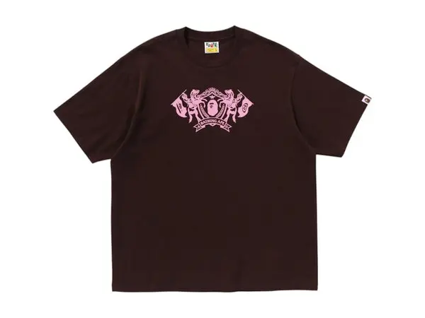 BAPE College Logo Relaxed Fit Tee Shirt - Brown