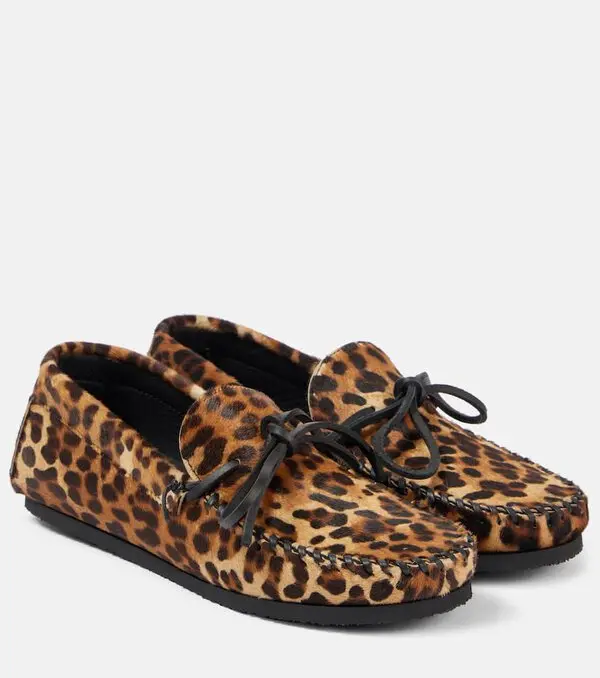 Isabel Marant Fitza Leopard-print Loafers - Brown