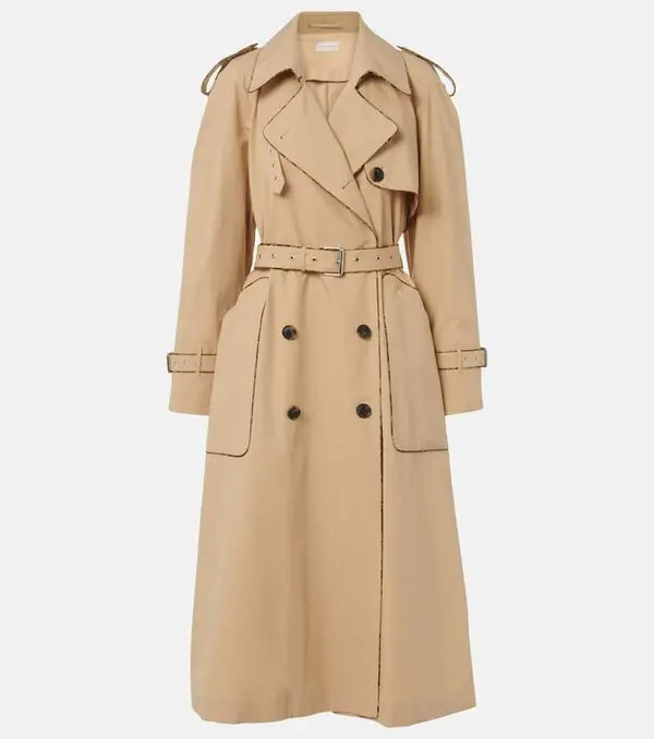 Dries Van Noten Cotton Poplin Trench Coat - Beige