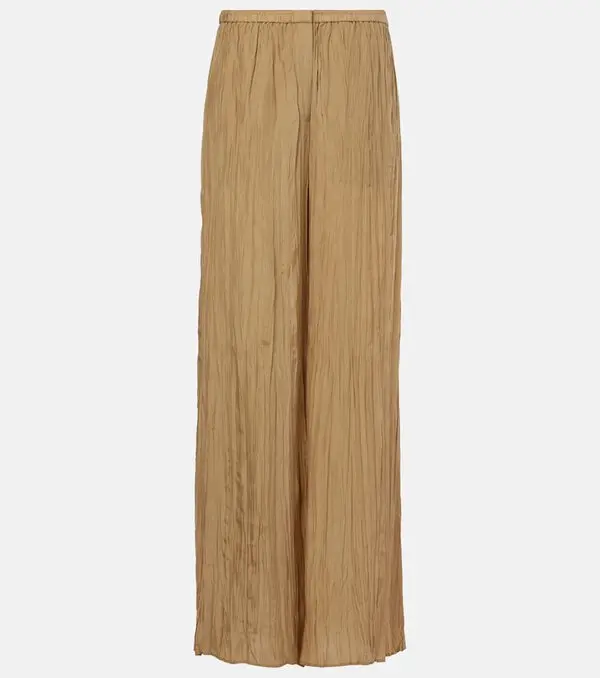 JOSEPH Thoresby Silk Palazzo Pants - Neutrals