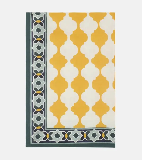 La DoubleJ Plaza Large Linen Tablecloth - Multicoloured
