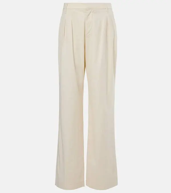 7 For All Mankind Pleated High-rise Wide-leg Pants