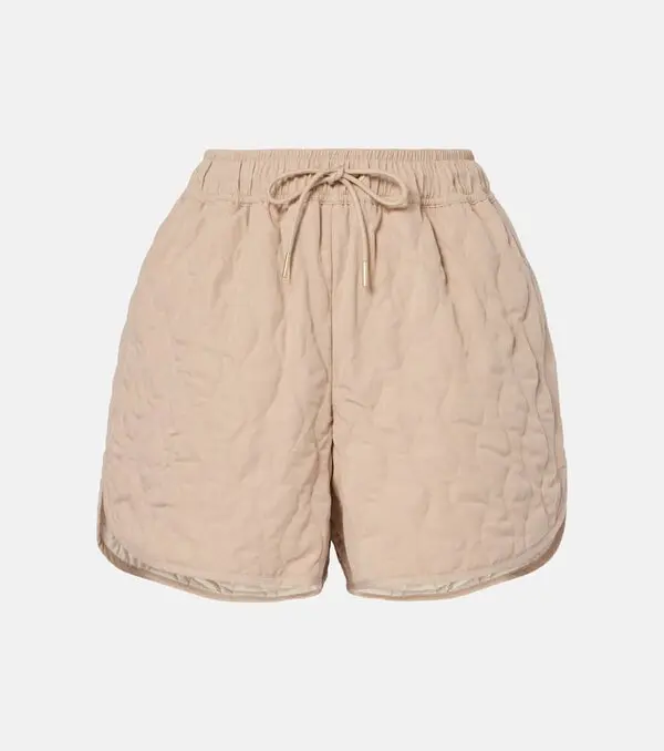 Varley Catrine Quilted Twill Shorts - Beige