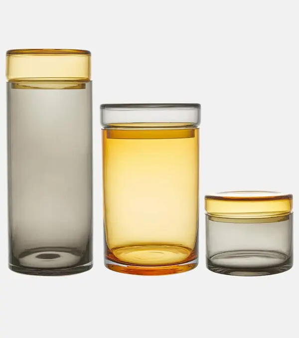 POLSPOTTEN Caps & Jars 3-piece Set - Yellow