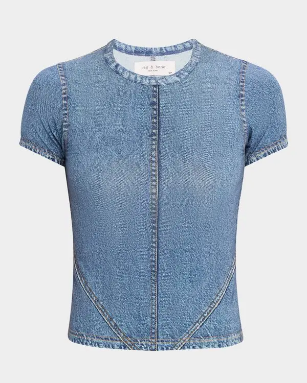 Rag & Bone Miramar Jersey Baby Tee - Minetta