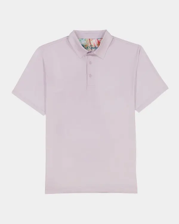 Robert Graham Hyde Knit Polo Shirt - Lavender