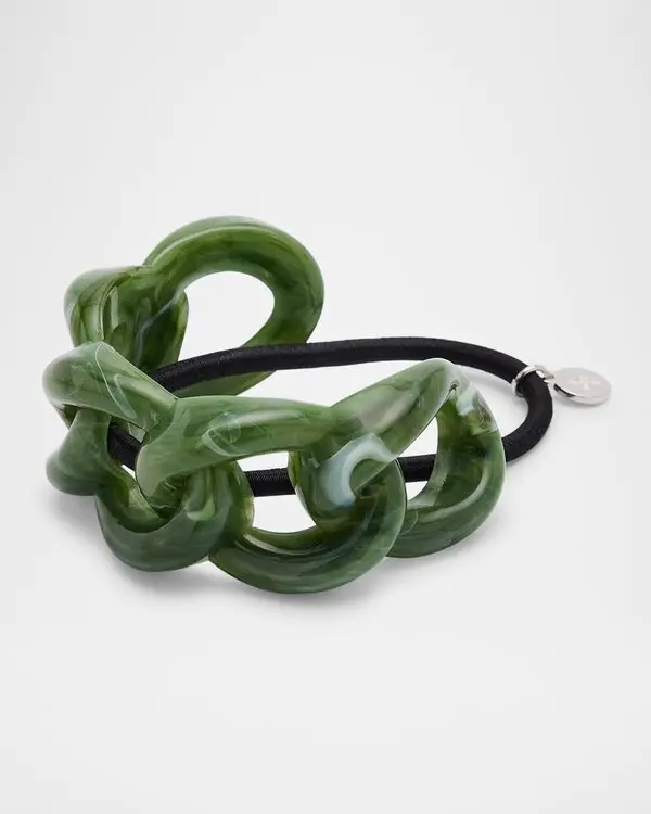 LELET NY Elena Marble Chain Hair Tie - Malachite