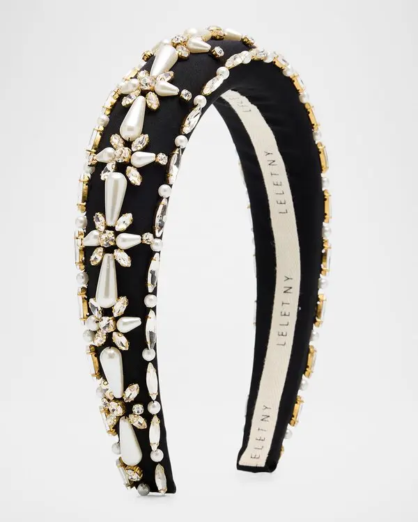 LELET NY Annie Pearly Crystal Headband