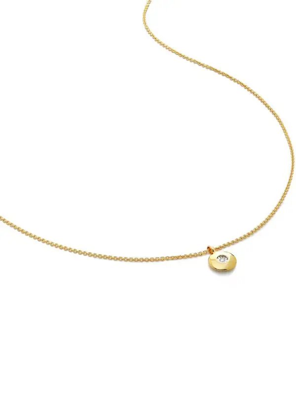 Monica Vinader 18kt Recycled Vermeil Birthstone Diamond Pendant Necklace - Gold