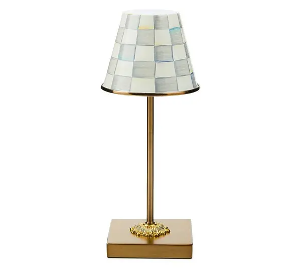 MACKENZIE-CHILDS Sterling Check Led Rechargeabl Table Lamp