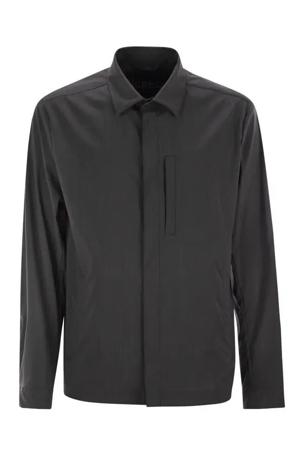 Herno Shirt-cut Jacket In Tech Wool - Grey