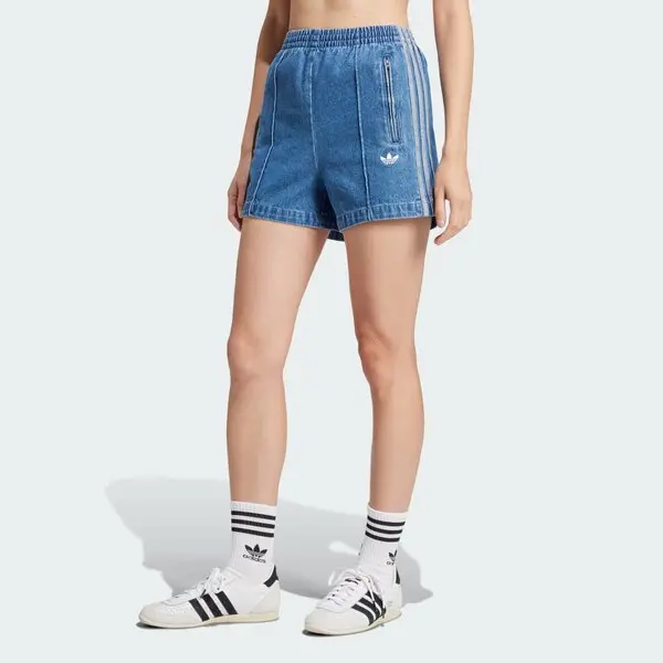 Adidas Adicolor Denim Firebird Shorts - Indigo Denim