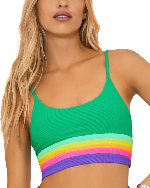 Beach Riot Mae Bikini Top - Technicolor Colorblock