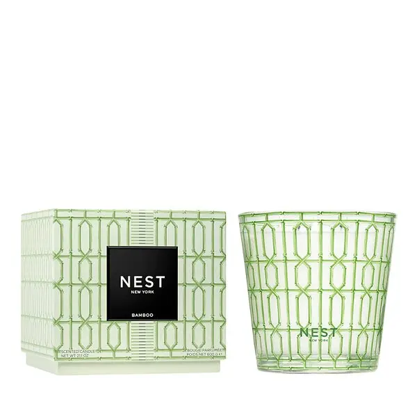 NEST NEW YORK Bamboo Decorative 3-wick Candle, 21.1 Oz