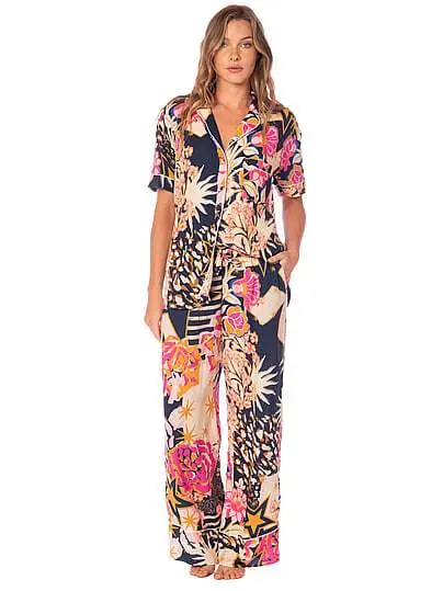 Victoria's Secret Maaji Kameli Short-sleeve Pants Set - Print