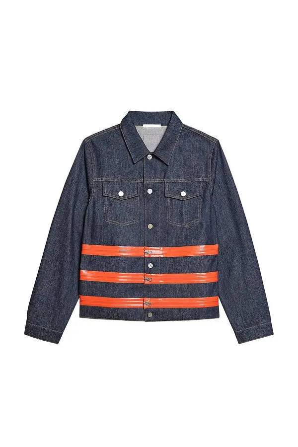 Helmut Lang 3 Zip Trucker Denim Jacket - Raw Indigo