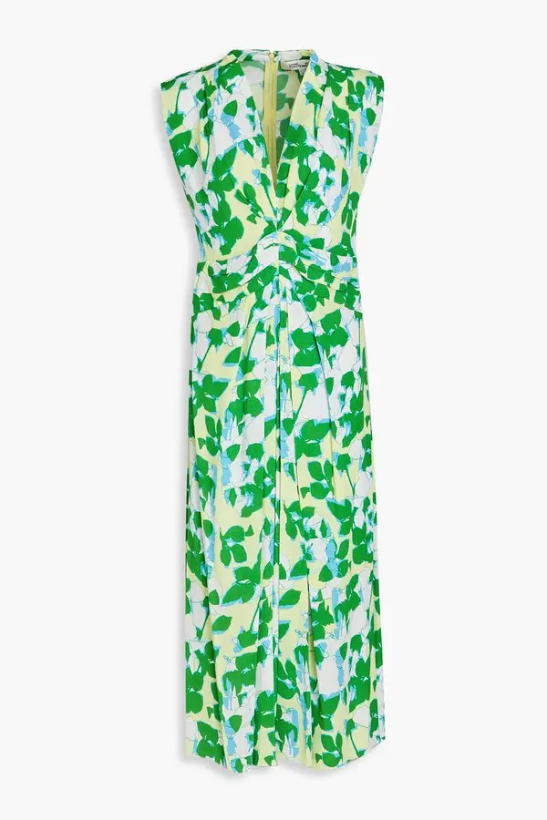Diane Von Furstenberg Livia Printed Crepe Midi Dress