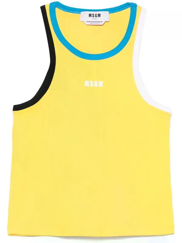 MSGM Contrast-trim Tank Top