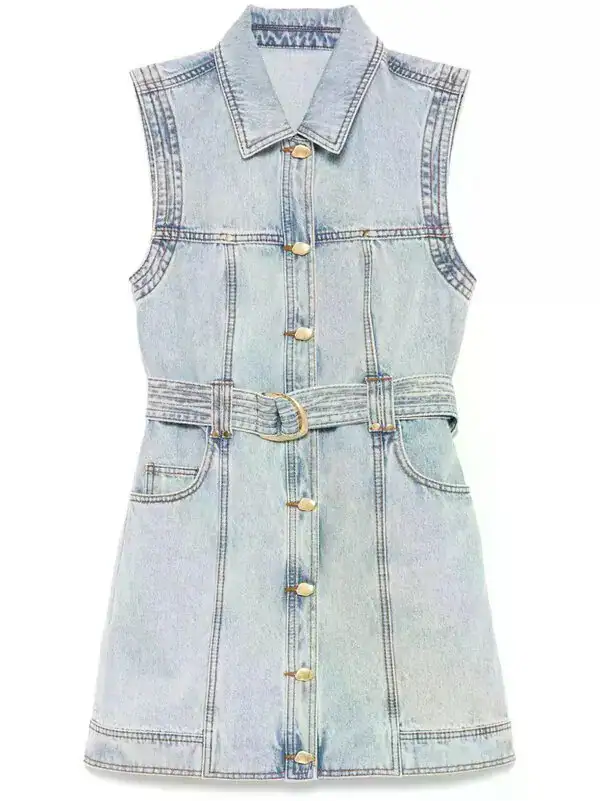 white christmas dresses Ray Denim Midi Dress-SEA SPRAY WASH / 4 main image 0