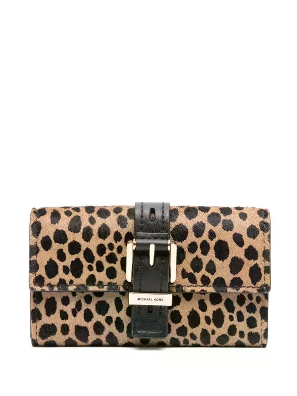 Michael Kors Medium Nolita Cheetah Print Tri-fold Wallet
