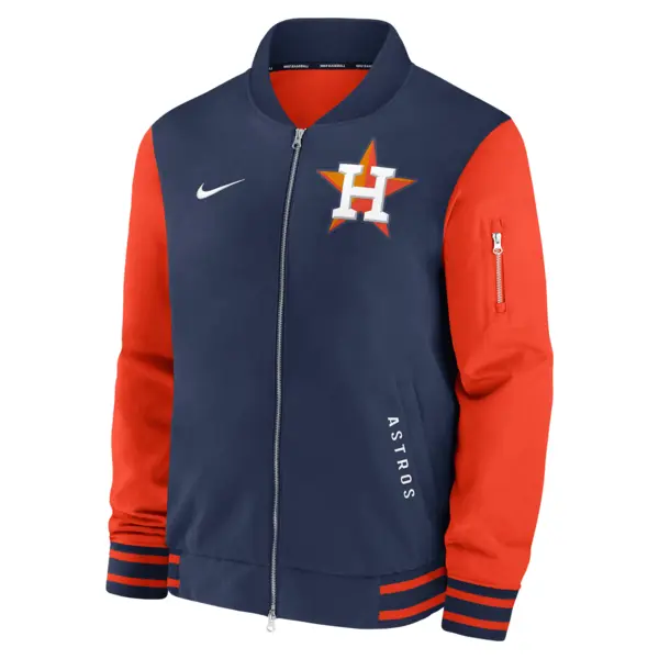 Nike Houston Astros Authentic Collection Dugout Mlb Full-Zip Bomber ...