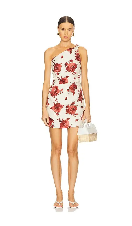 Faithfull The Brand Marga Mini Dress - Cecile Floral & Garnet