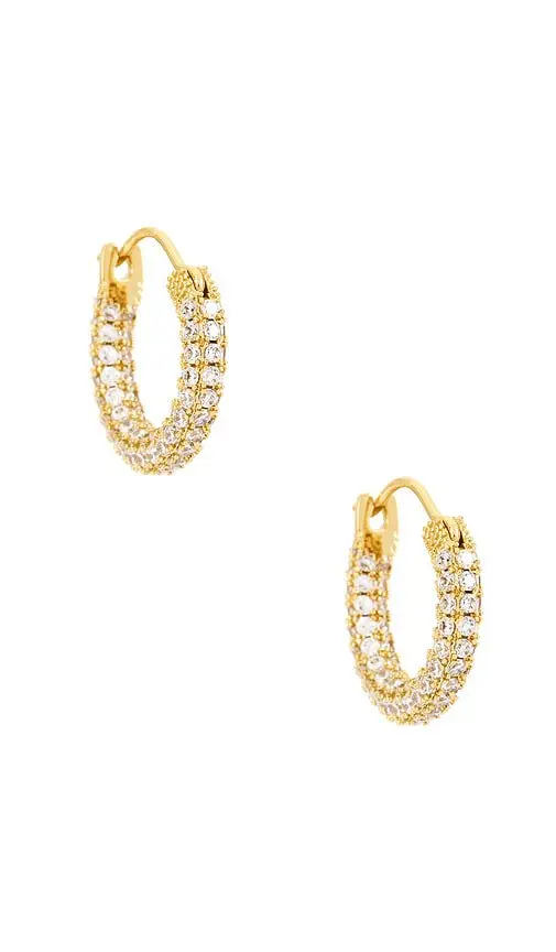 LUV AJ Pave Amalfi Huggies - Gold