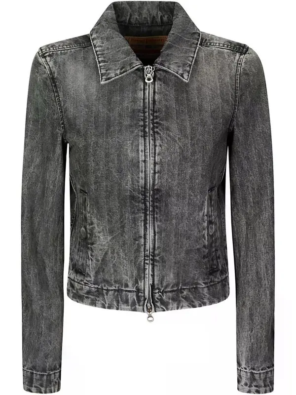 Diesel Distressed Denim Jacket - Grey