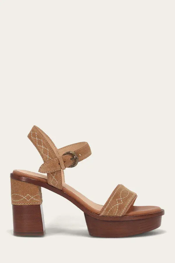 Frye Pipa Woodstock Sandals - Natural