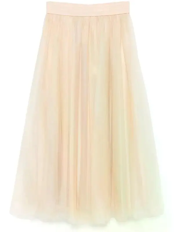 Fabiana Filippi Tulle Midi Skirt - Neutrals