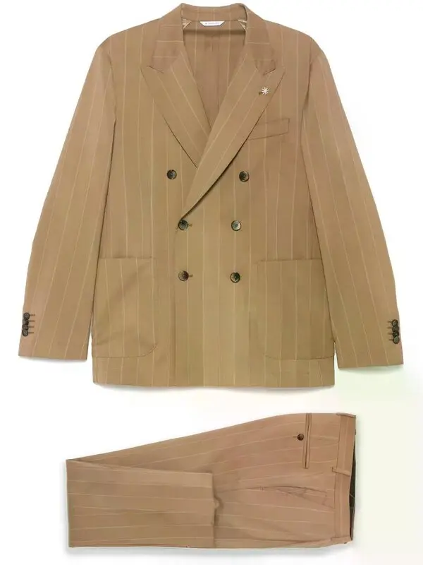 MANUEL RITZ Pinstripe Double-breasted Suit