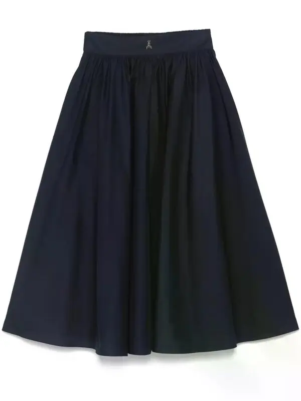 Patrizia Pepe Poplin Midi Skirt - Blue