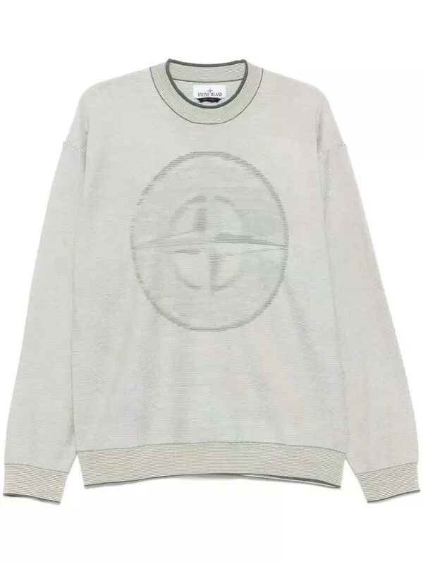 Stone Island Compass-motif Sweater - Neutrals