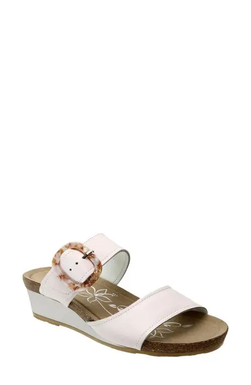DAVID TATE Fantasy Platform Wedge Slide Sandals - White
