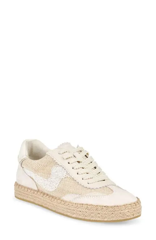 Dolce Vita Notice Beaded Espadrille Sneakers - Natural Multi Burlap