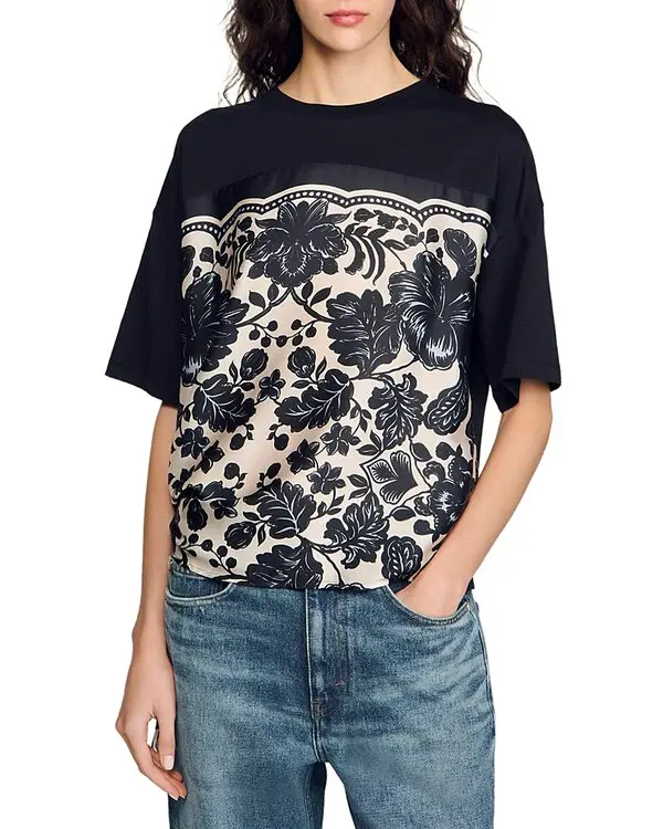 Sandro Floral Print Tee