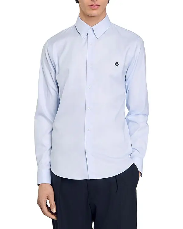 Sandro Cross Patch Shirt - Blue Sky