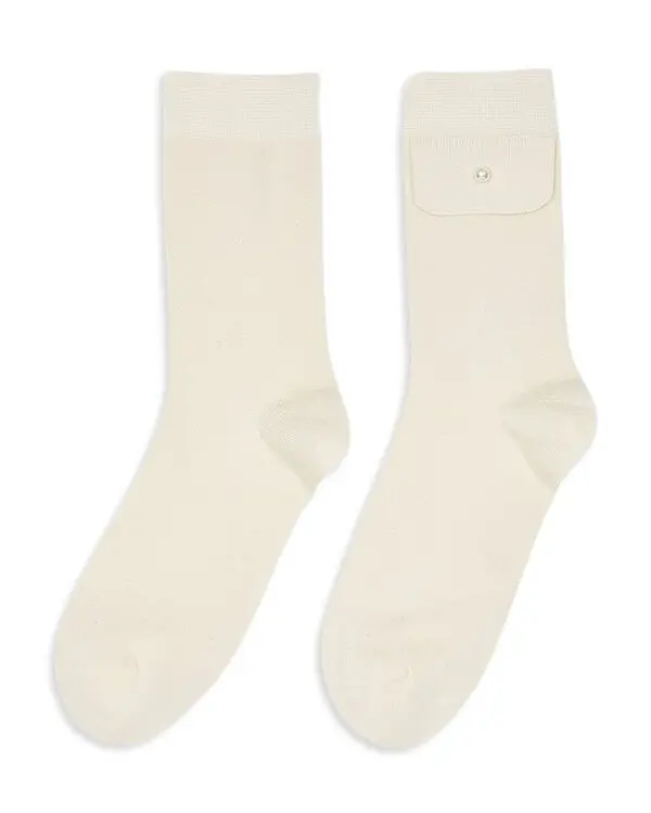 Sandro Bead Detail Socks - Ecru