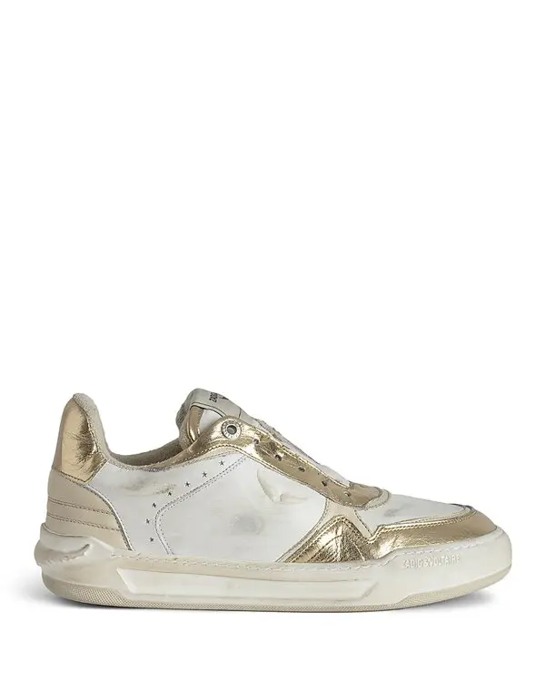 Zadig&Voltaire Wings Vintage Leather Sneakers - Flash