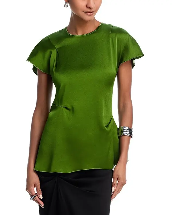 Victoria Beckham Pleated Top - Algae