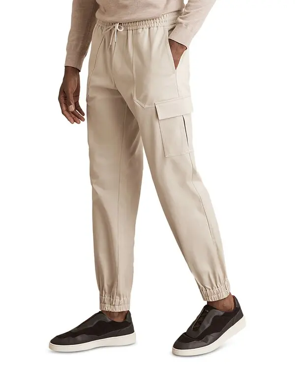 REISS Relaxed Fit Cargo Trousers - Stone