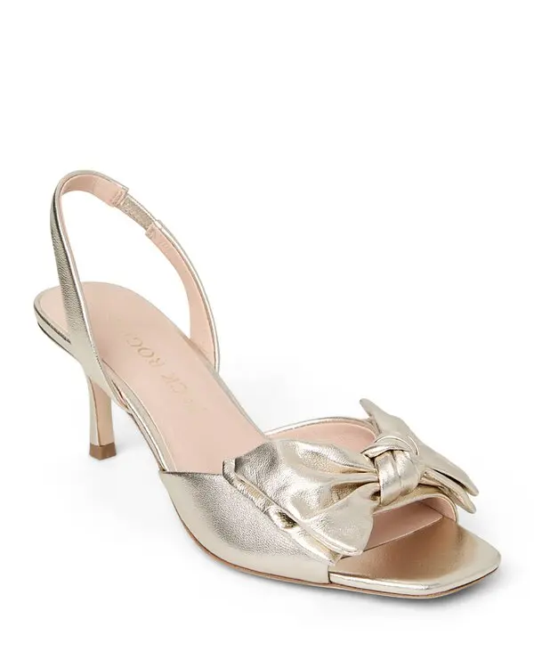 Jack Rogers Eloise Bow Slingback Sandals - Jacks Platinum