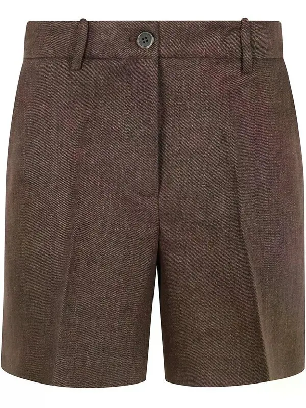 P.a.r.o.s.h Linen Shorts - Brown